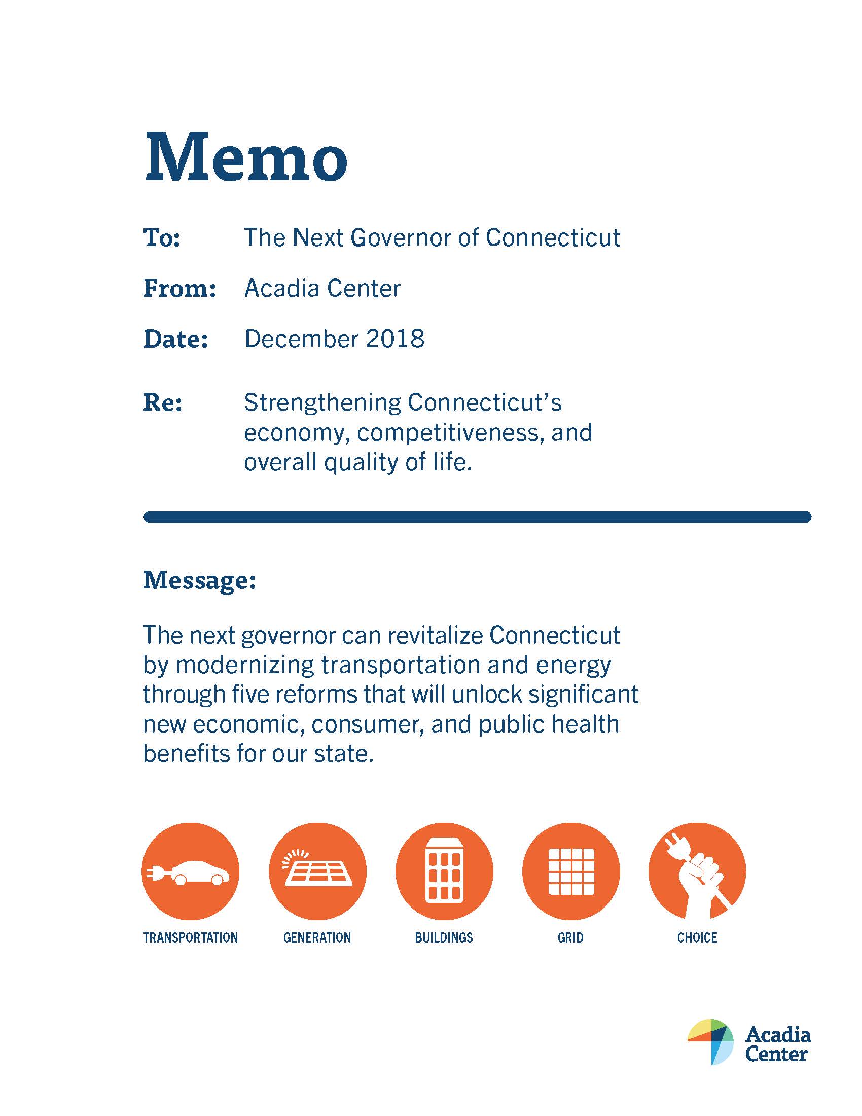 Building a Stronger Connecticut: Memorandum to the Next Governor ...