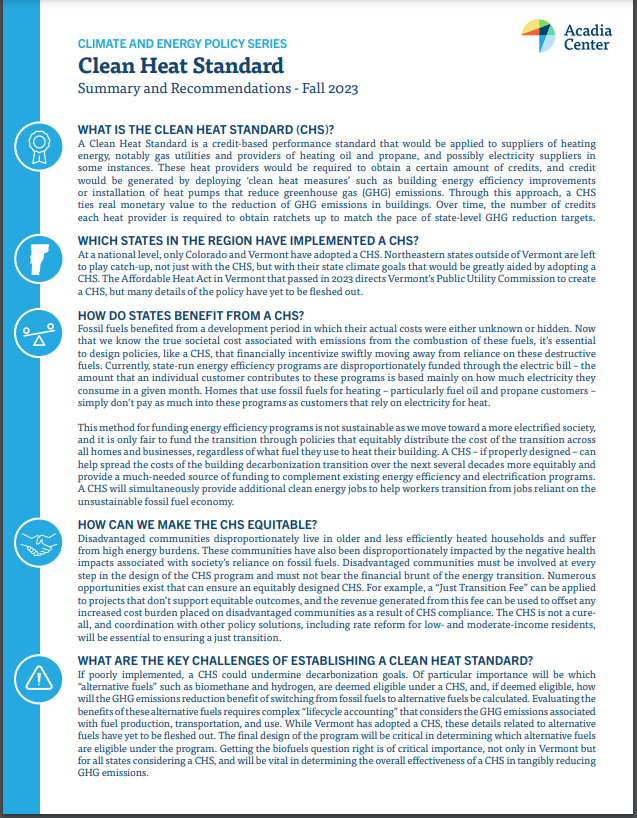 Acadia Center Explains: Clean Heat Standards - Acadia Center